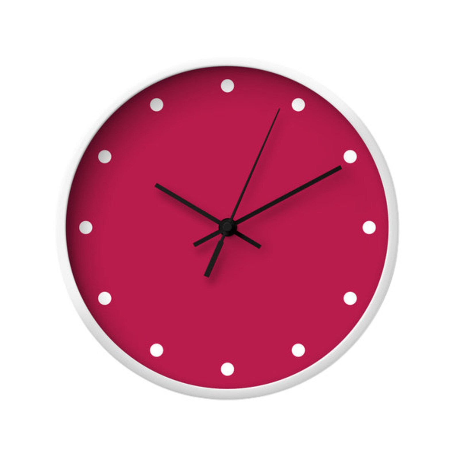 Nordic Wall Clock Dots Orange Numbers Wood Clocks Color - Etsy