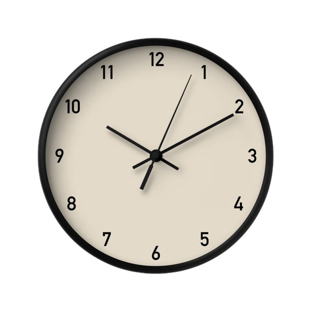 Numbers Wall Clock. Bone, Nordic, Classic, Neutral Color, Wall Decor ...