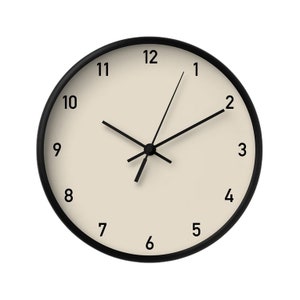 Numbers Wall Clock. Bone, Nordic, Classic, Neutral Color, Wall Decor ...