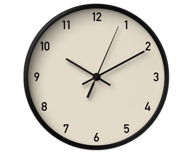 Numbers Wall Clock. Bone, Nordic, Classic, Neutral Color, Wall Decor ...
