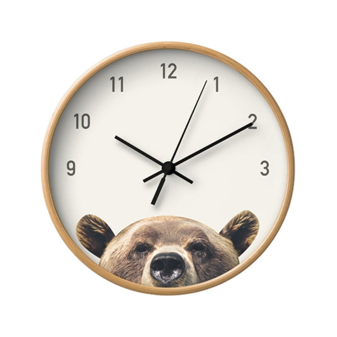 Bear Wall Clock. Animals Forest Kids Children Nature - Etsy