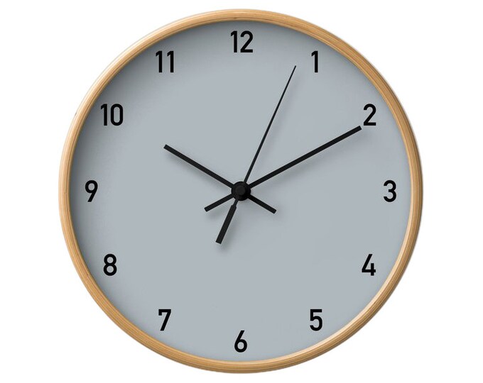 Numbers Wall Clock. Smoke, Grey, Boho, Bohemian, Classic, Neutral Color ...