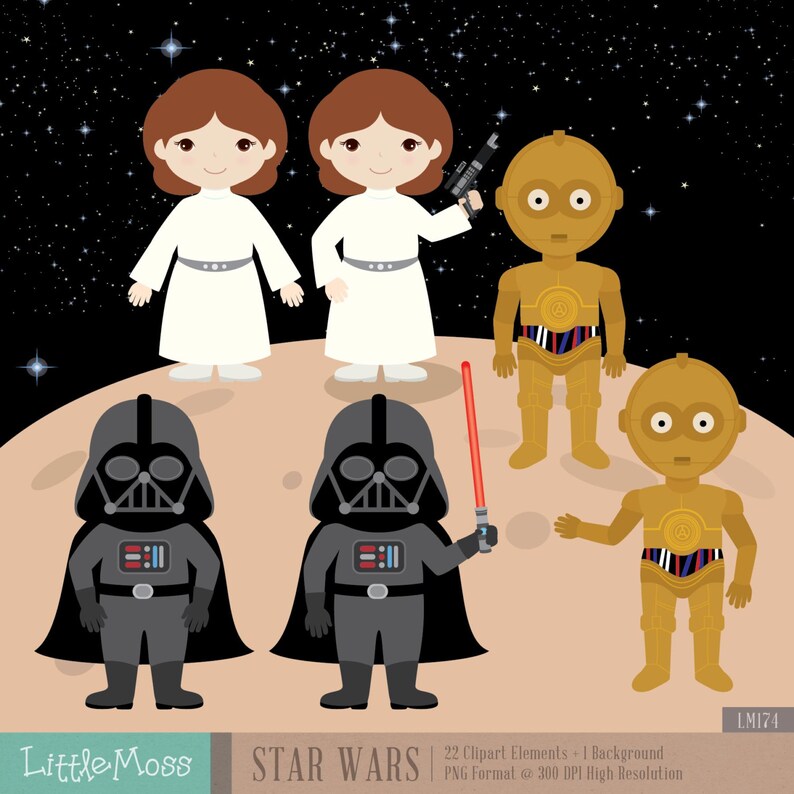 Star Wars Digital Clipart | Etsy