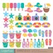 Summer Beach Digital Clipart - Etsy