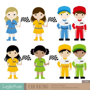 Car Racing Digital Clipart - Etsy