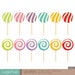 Lollipop Digital Clipart and Papers - Etsy