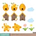 Honey Bees Digital Clipart - Etsy