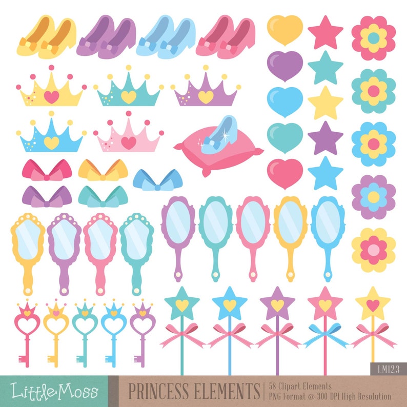 Princess Elements Digital Clipart Castle Clipart Carriage - Etsy Canada