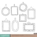 Hand Drawn Chalkboard Frames Clipart (digital Download) - Etsy