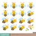 Honey Bees Digital Clipart - Etsy