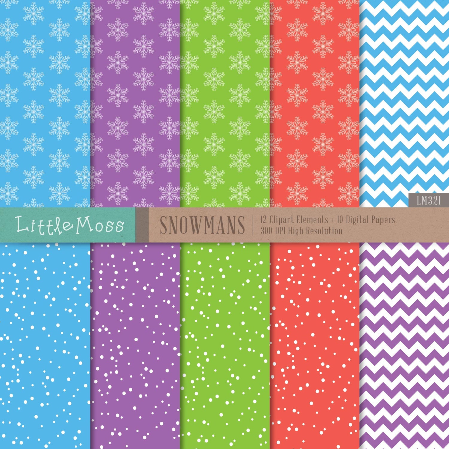 Christmas Snowman Digital Clipart - Etsy Singapore