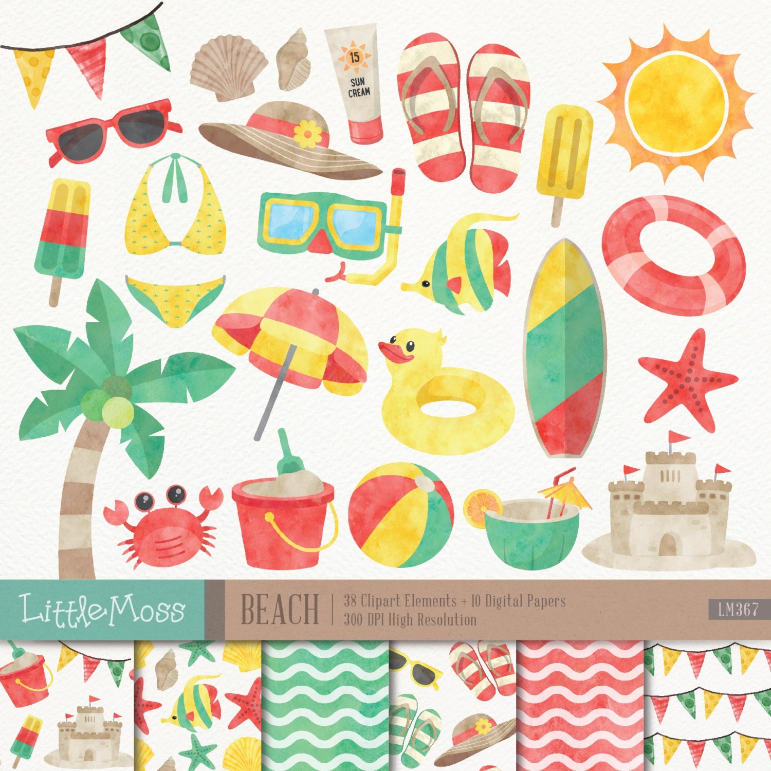 Beach Collection Clipart