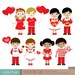 Valentine Kids Digital Clipart - Etsy