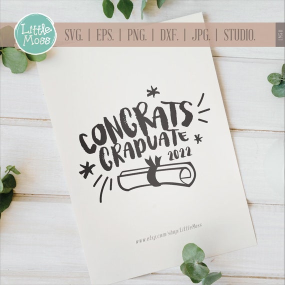 Congrats Graduate SVG Graduate SVG Graduation SVG Cricut | Etsy