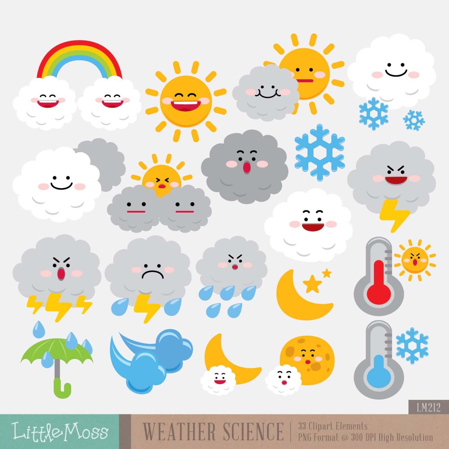 Weather Science Digital Clipart - Etsy