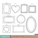 Hand Drawn Frames Digital Clipart Chalkboard Frames Clipart - Etsy Canada
