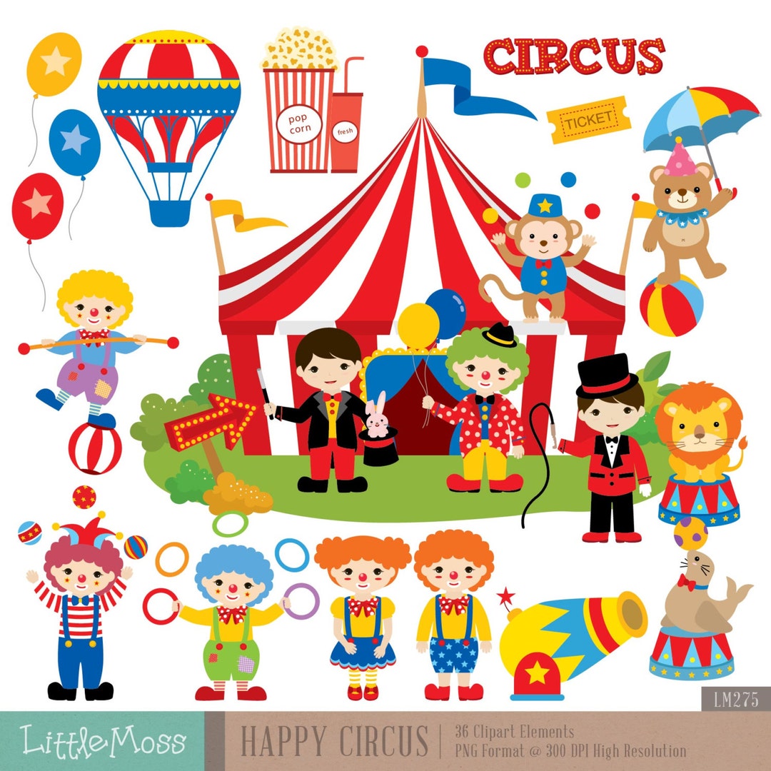 Musica Three Ring Circus Clipart