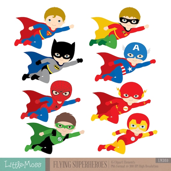 Superhero Flying Clipart
