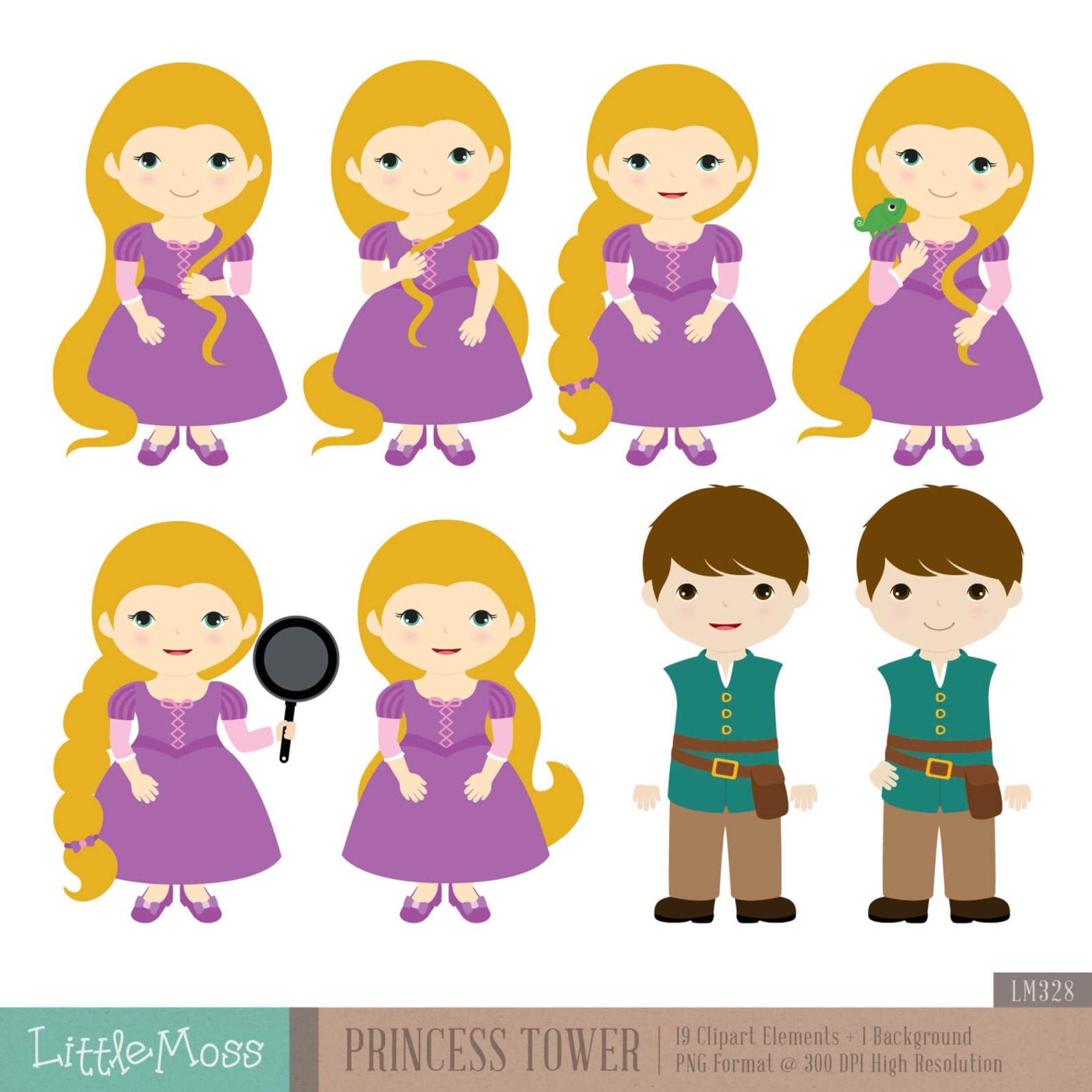 Princess Tower Digital Clipart | Etsy