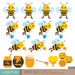 Honey Bees Digital Clipart - Etsy