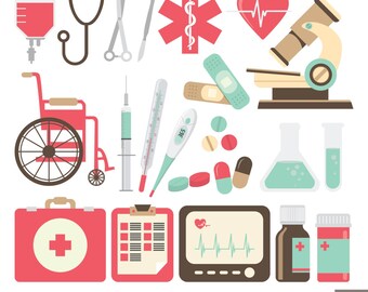 Medical Clipart Doctor Clip Art First Aid Kit Clipart Nurse - Etsy