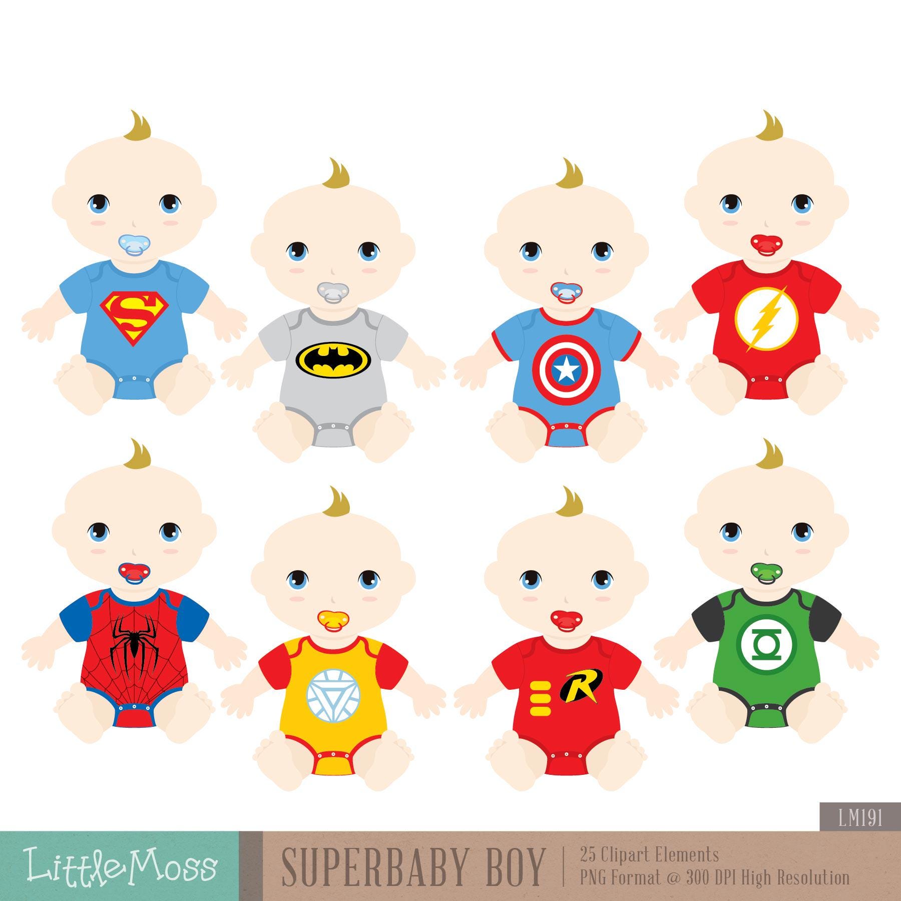 Superbaby Clipart, Superhero Baby Clipart - Etsy