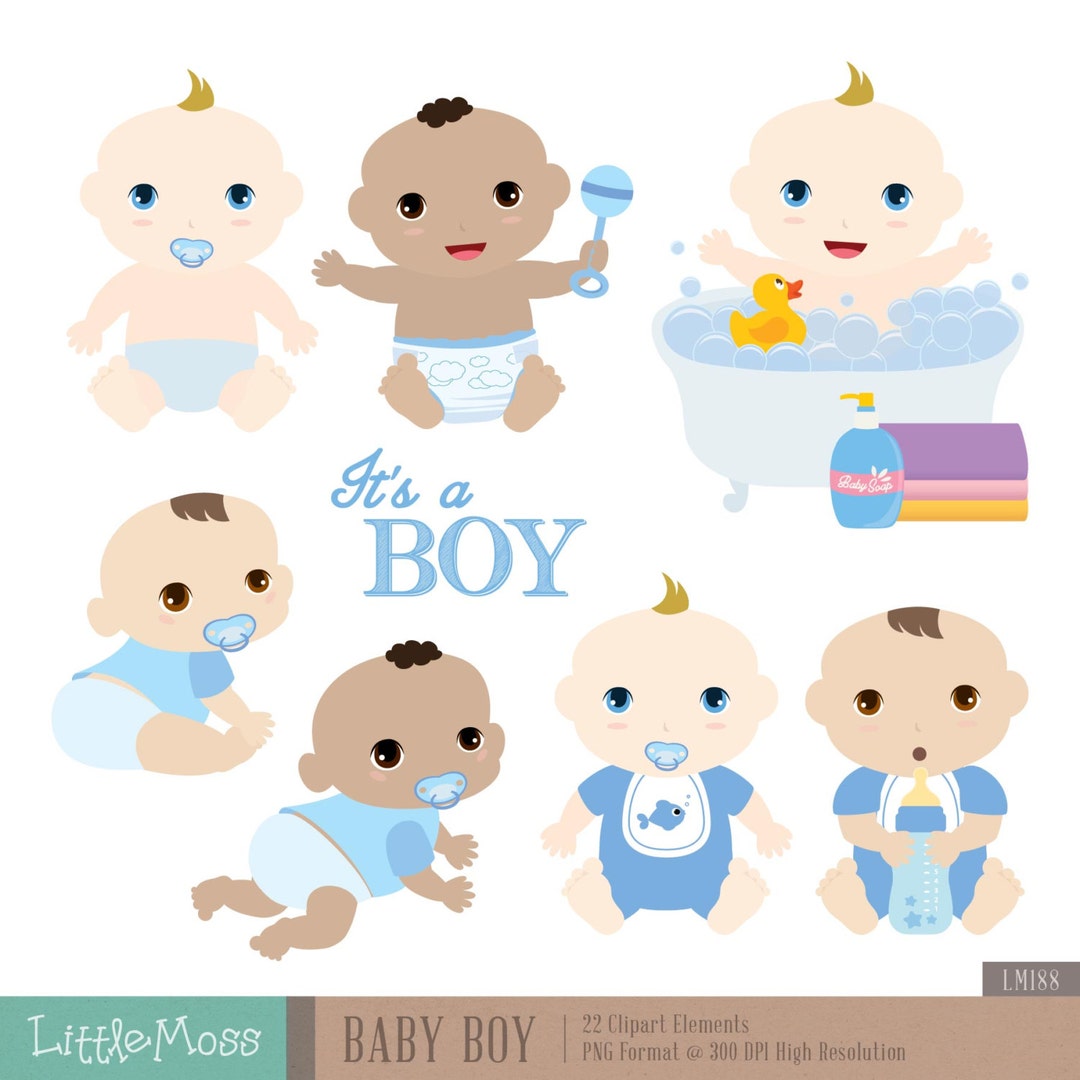 Baby Boys Digital Clipart - Etsy