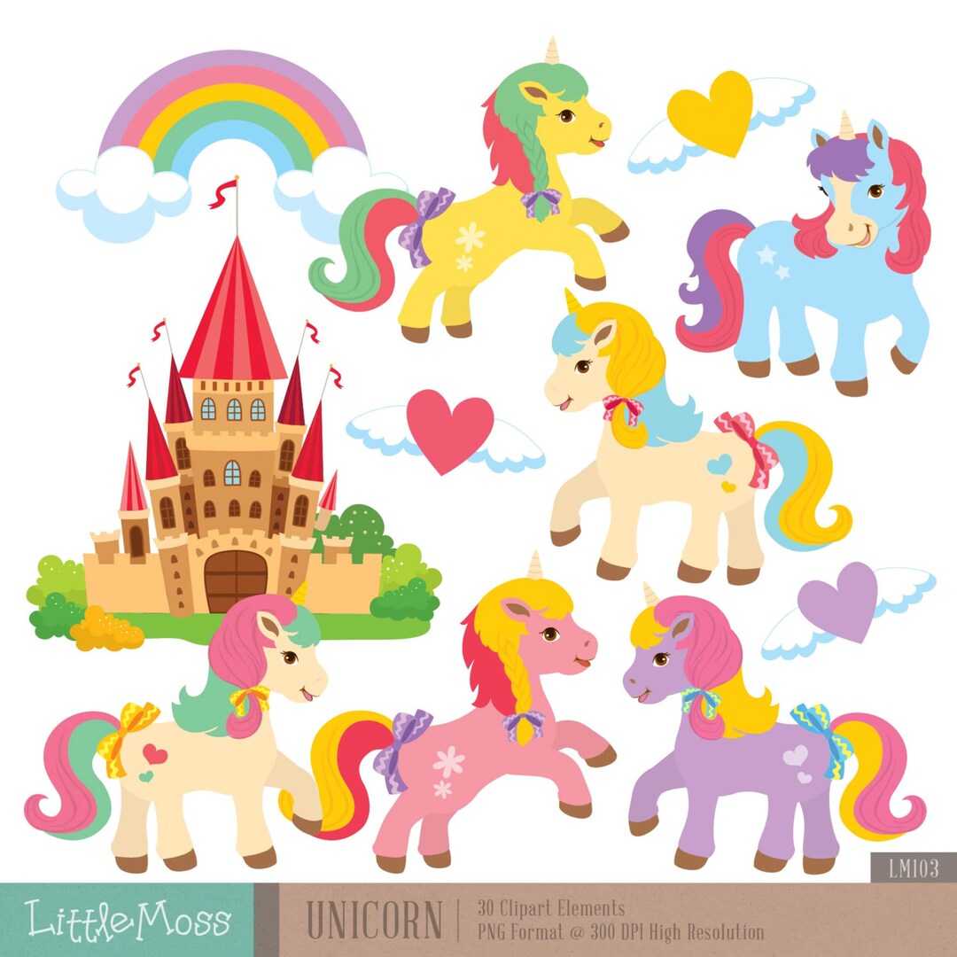 Unicorns Clipart - Etsy