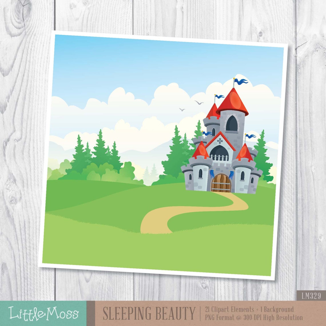 Sleeping Beauty Digital Clipart | Etsy