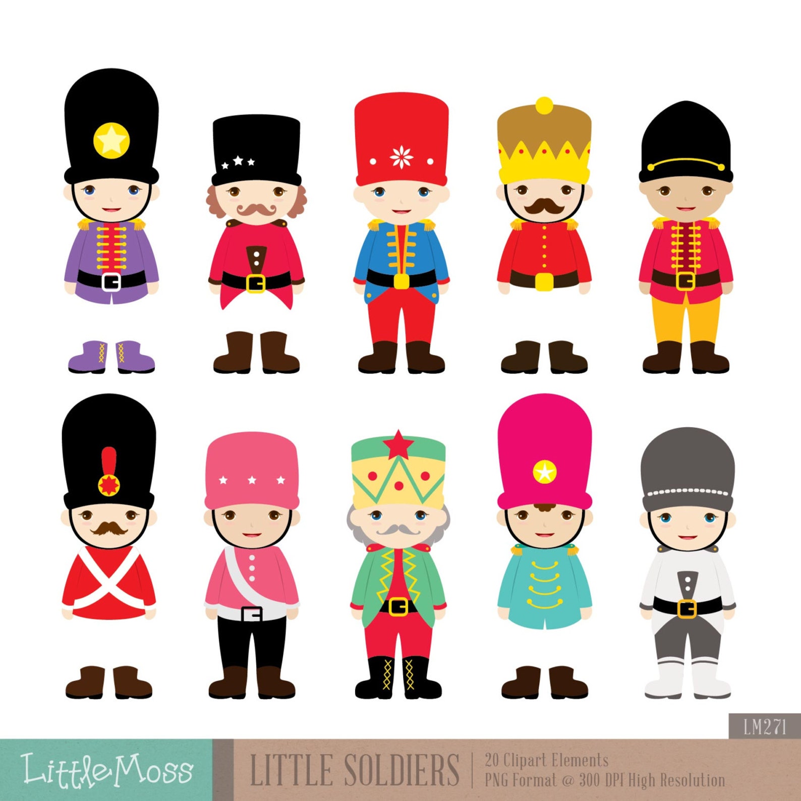 20 Little Soldiers Digital Clipart - Etsy