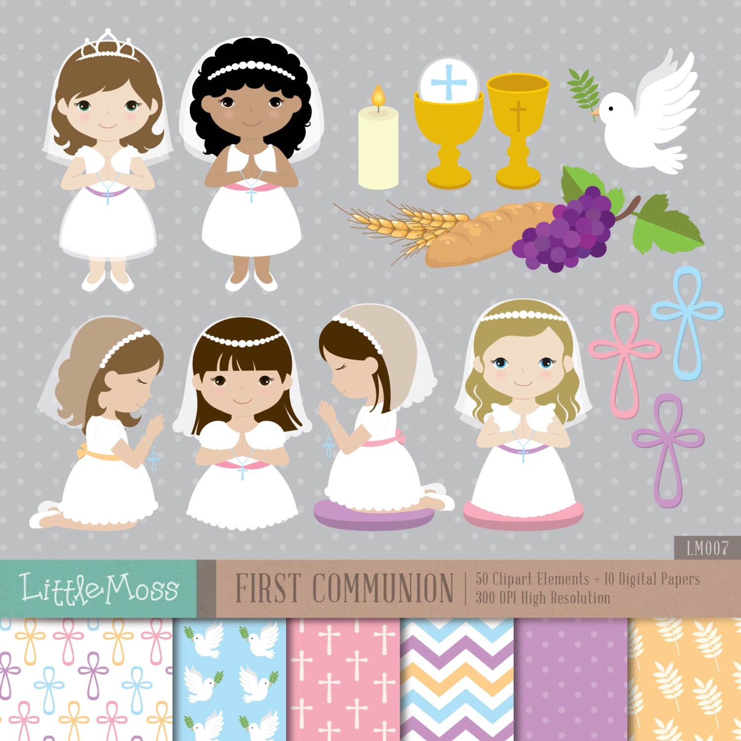 First Holy Communion Clip Art Girl