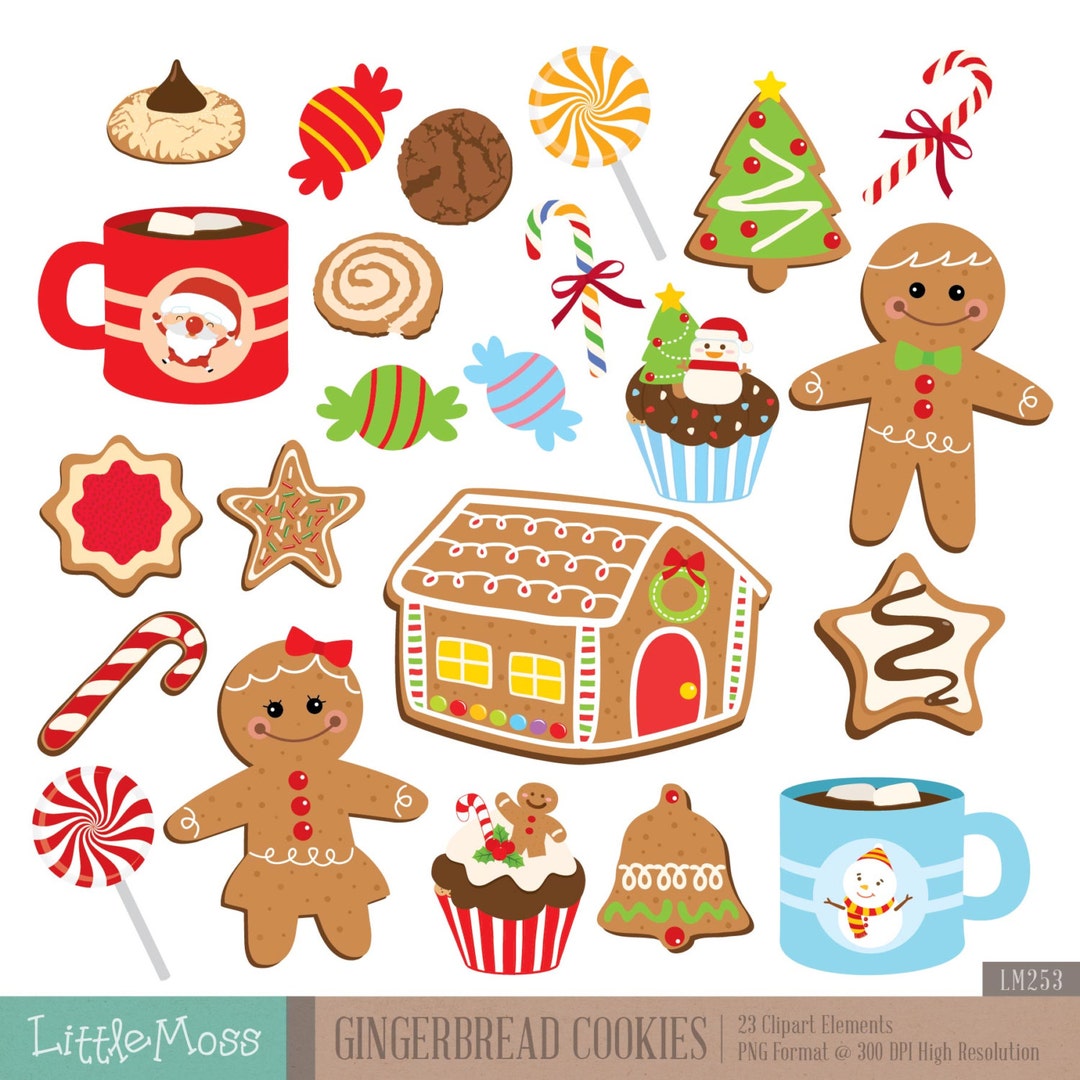 Christmas Cookies Digital Clipart - Etsy