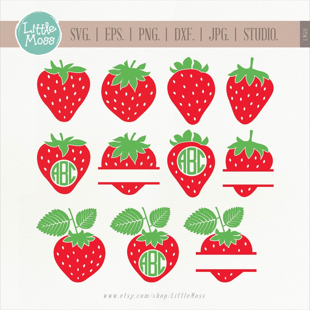 Strawberry SVG, Cricut File, Silhouette Studio File - Etsy