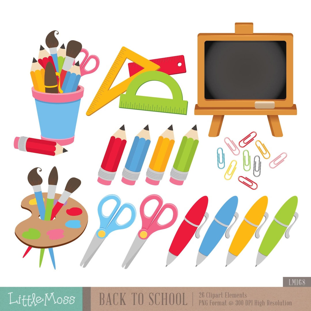 Back to School Digital Clipart, Pencil Clipart - Etsy