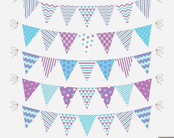 Gold Glitter Bunting Clipart / Digital Bunting / Glitter Clip - Etsy