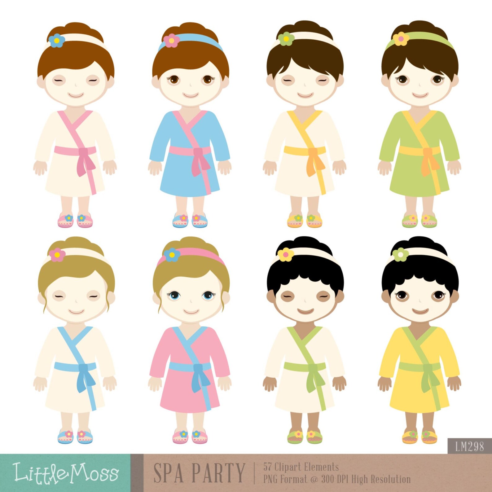 SPA Party Digital Clipart - Etsy UK