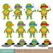 Ninja Turtles Digital Clipart - Etsy