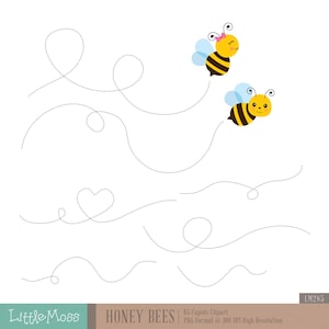 Honey Bees Digital Clipart - Etsy
