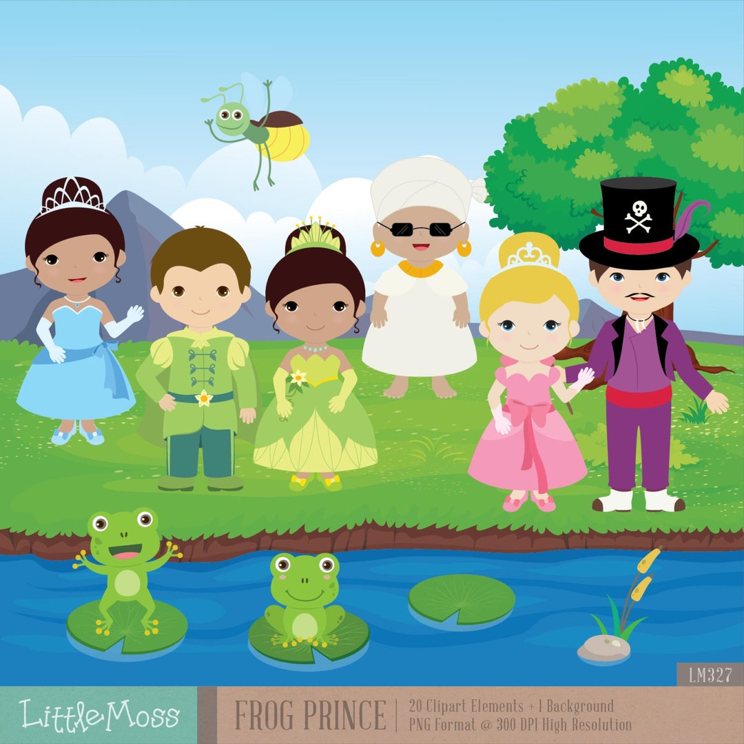Frog Prince Digital Clipart - Etsy