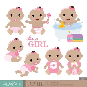 Baby Girls Digital Clipart - Etsy