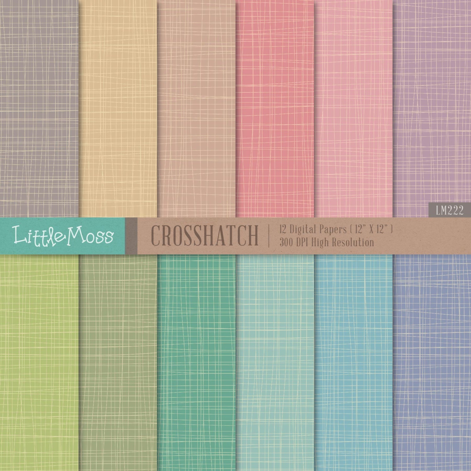 12 Crosshatch Digital Papers | Etsy