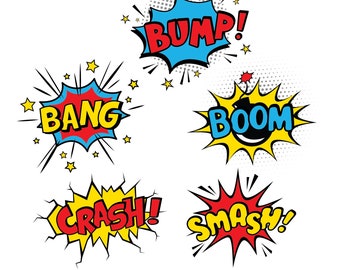 Superhero Girl Clipart Comic Book Clip Art Comic Text Speech - Etsy