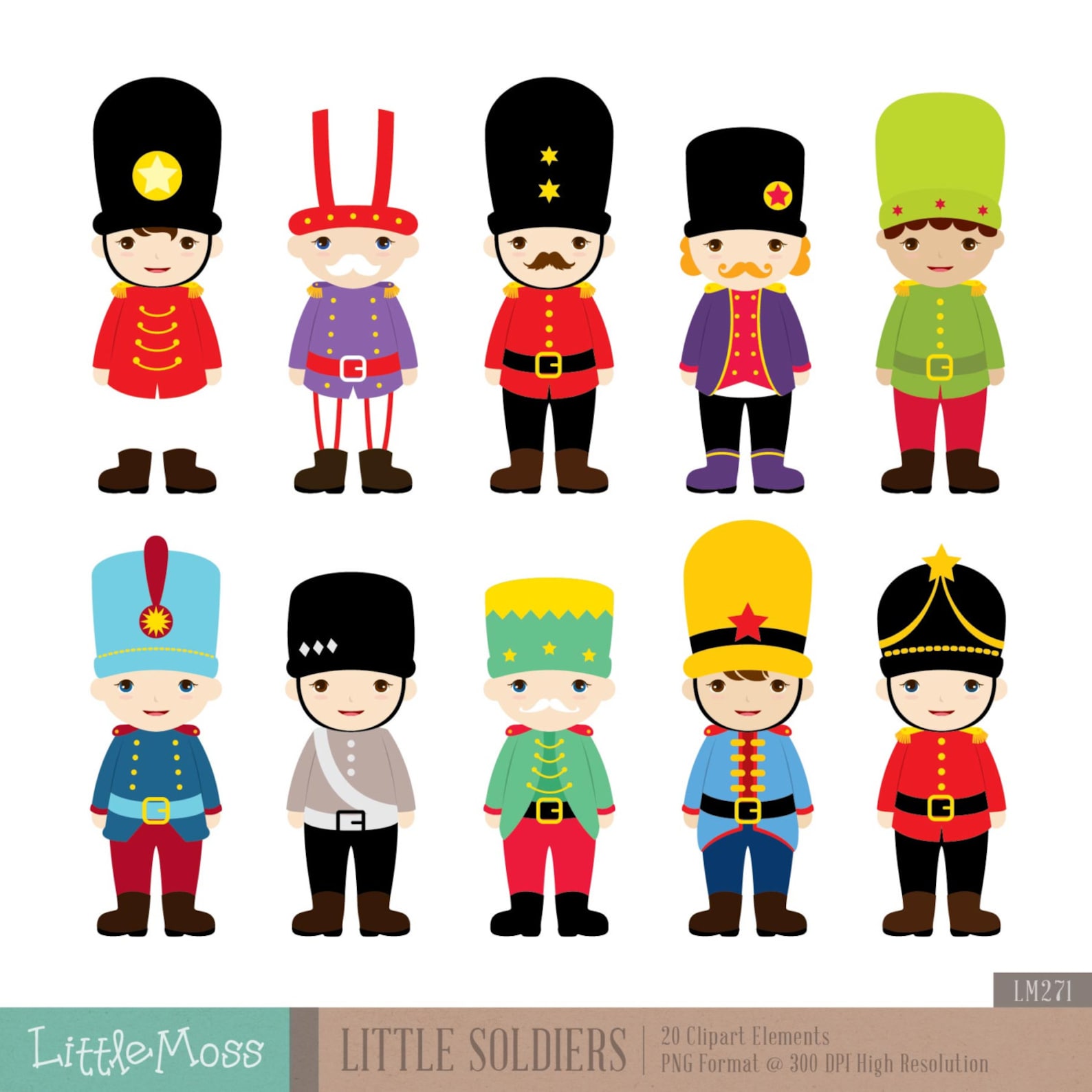 20 Little Soldiers Digital Clipart - Etsy