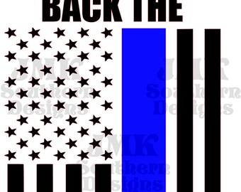 Back the Blue SVG Support Law Enforcement - Etsy