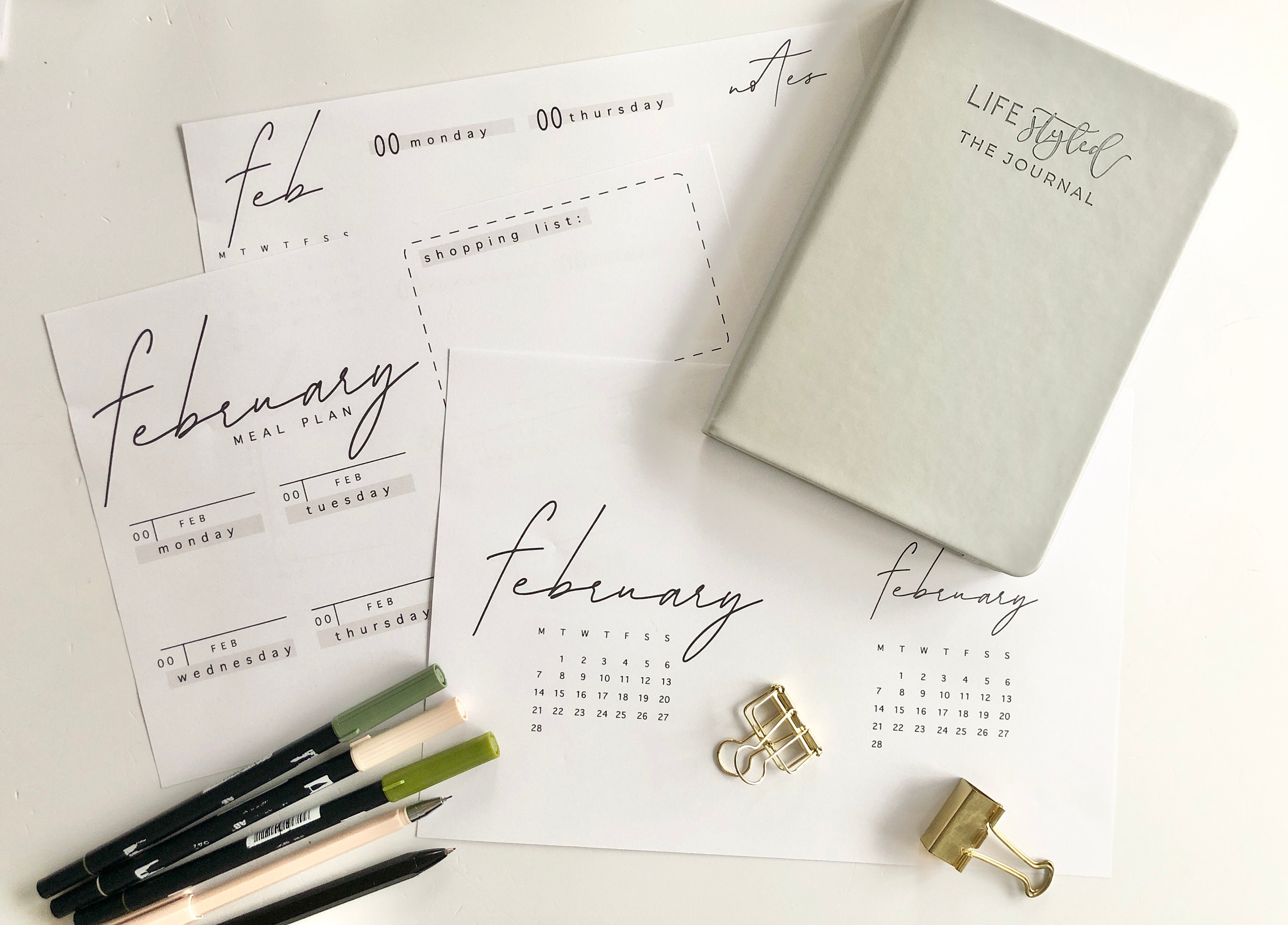 Hearts Themed Bullet Journal Template - Etsy