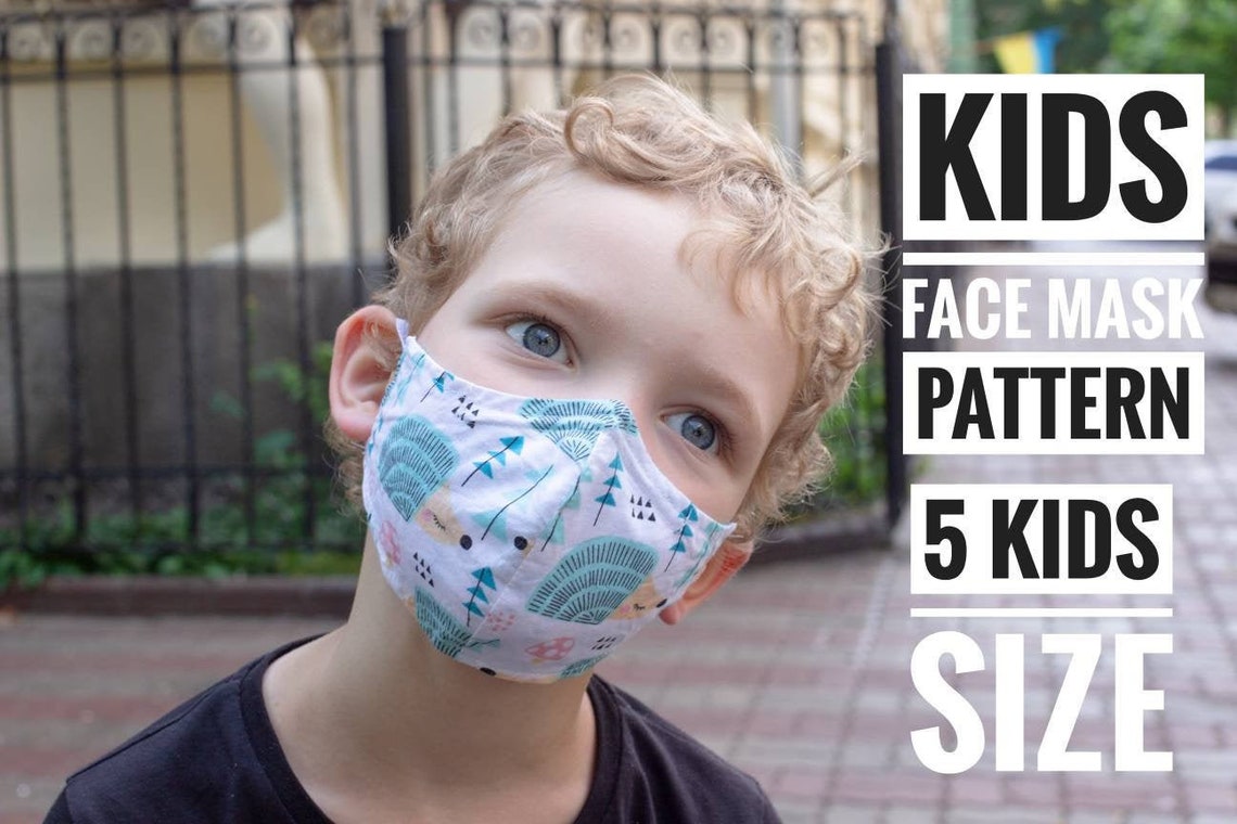 Kids Face Mask Patterns 5 kids size eco friendly mask easy | Etsy