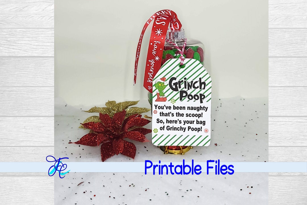 Grinch Poop Green Tags Digital Download Only - Etsy Portugal