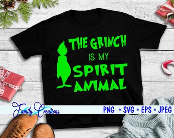 The Grinch is My Spirit Animal PNG, Sublimation - Etsy