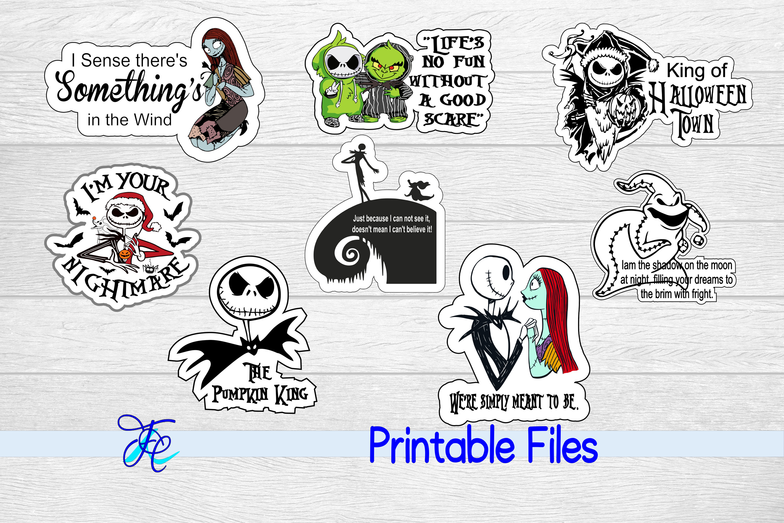 Nightmare Before Christmas Stickers - Etsy