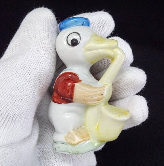 Vtg. Pie-eyed Donald Duck With Saxophone Ceramic Duck Made in - Etsy